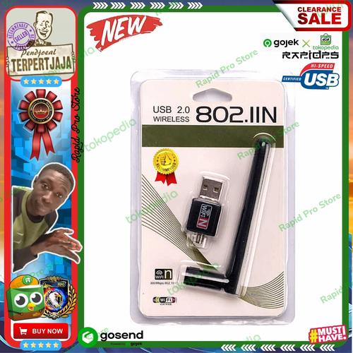Jual USB WiFi Wireless Adapter 802.11N with Antena - Kota Medan - Rapid Pro Store | Tokopedia