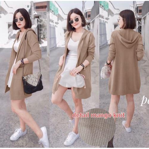 Jual Cardigan Hodie Knit Ribbed Premium Big Size/Jaket cewe/Cardigan ...