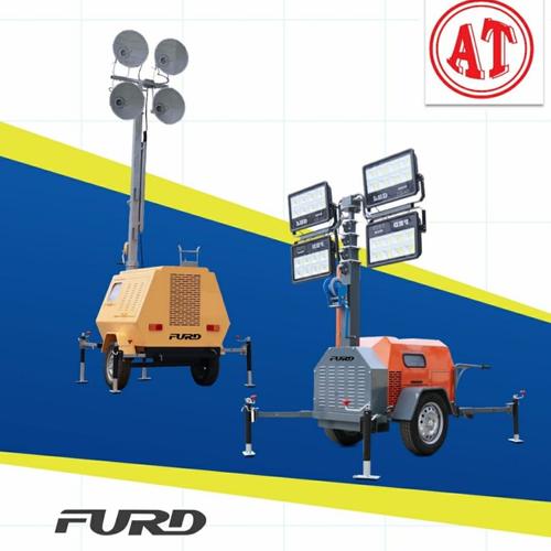 Jual mobile tower light 4 x 400 watt LED trailer 7 meter heavy duty ...