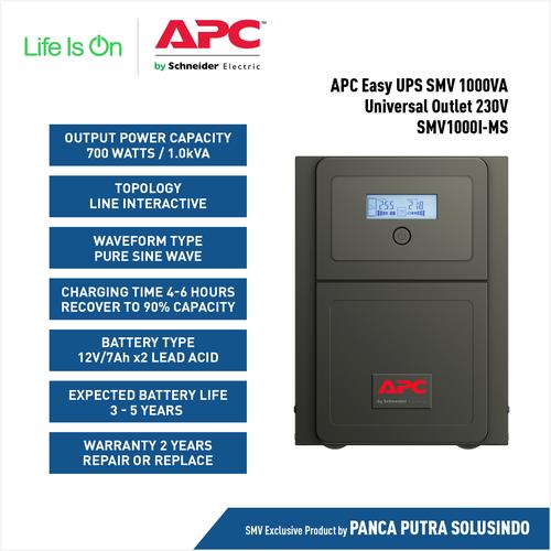Jual SMV1000I-MS APC Easy UPS SMV 1000VA, Universal Outlet, 230V - Jakarta Utara - HPE Flagship ...