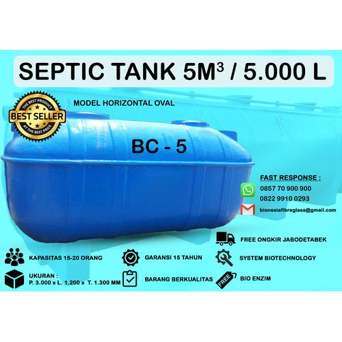 Jual Septic Tank BIOTECH Tipe BC-5 ukuran 5M3 / Kapasitas 5000 Liter ...