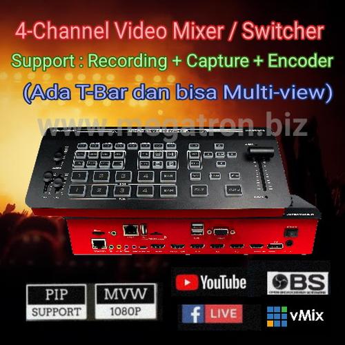 Jual 4-ch Video Mixer Capture + Recorder + Encoder unttuk Live ...