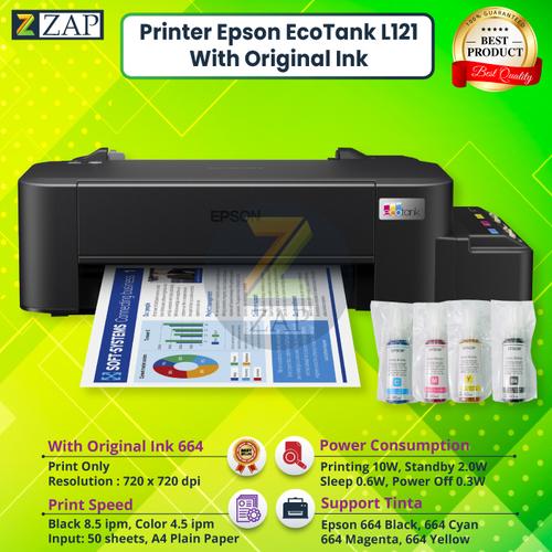 Jual Printer Epson L121 A4 Ink Tank Printer Epson L121 L 121 l121 ...