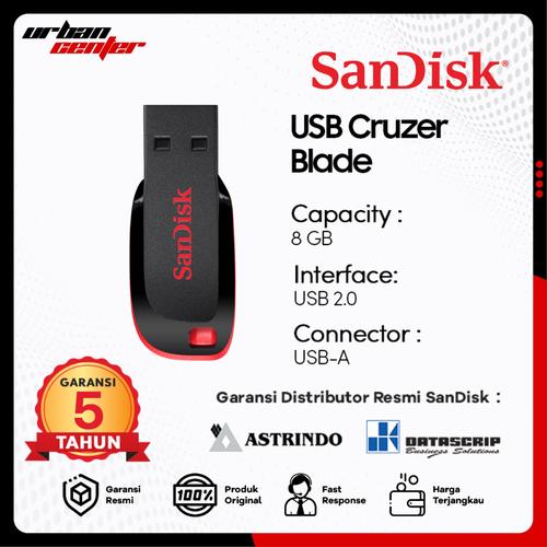 Jual Flashdisk Cruzer Blade 8GB - Garansi Resmi Sandisk 5 Tahun ...