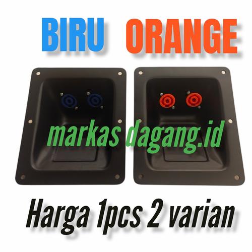 Jual plat spikon speaker cekung besi besar / panel terminal speakon ...