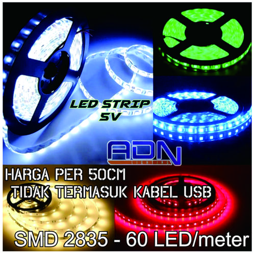Jual LED Strip Roll 2835 DC 5V USB 5 VOLT ADN PER 50cm - Kuning - Kota ...