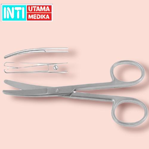 Jual Gunting Tumpul Tumpul Lurus Bengkong 14cm/Gunting Medis Tumpul ...