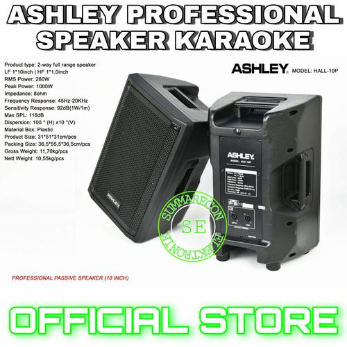 Jual speaker pasif 10 inch original ashley hall 10p speaker karaoke ...