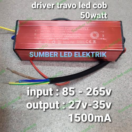Jual driver travo led cob 50w 50watt driver ballast lampu pju led ...