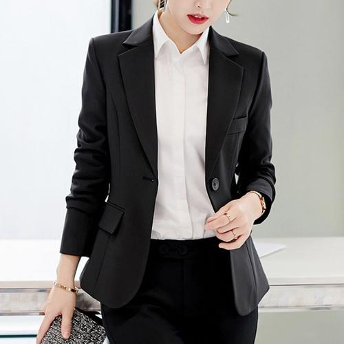 Jual blazer wanita/blazer wanita terbaru/jas blazer kekinian - Hitam, M ...