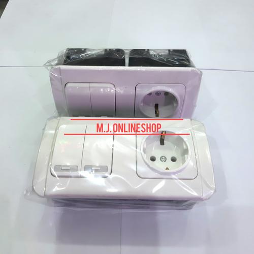 Jual Broco Galeo Double Stop Kontak + Saklar Seri + Inbow Dus Set ...