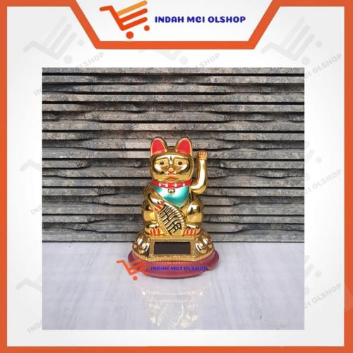 Jual KUCING HOKI SOLAR / MANEKO NEKI KUCING REJEKI / LUCKY CAT 8cm ...