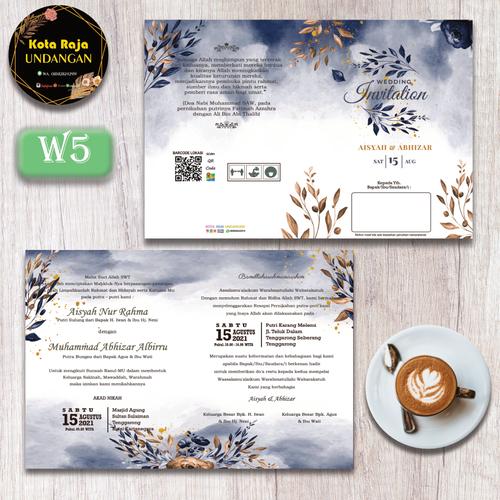 Jual Cetak Undangan Pernikahan / Resepsi Tema "Water Color Black Gold ...
