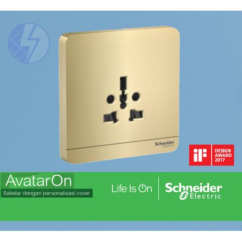 Jual Stop Kontak Mewah International 1G Schneider AvatarOn Gold ...