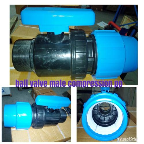 Jual Stop kran / ball valve Hdpe 63 mm ( 2 inch ) x male thread 2 inch ...