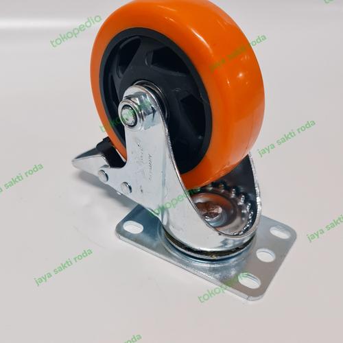 Jual Roda polyurethane 4 inch hidup+rem taiwan - Jakarta Barat - Jaya ...