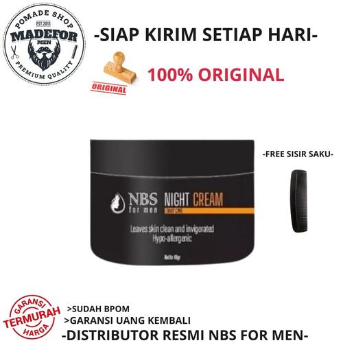 Jual NBS FOR MEN NIGHT CREAM KRIM MALAM NBS FOR MEN NIACINAMIDE SUDAH ...