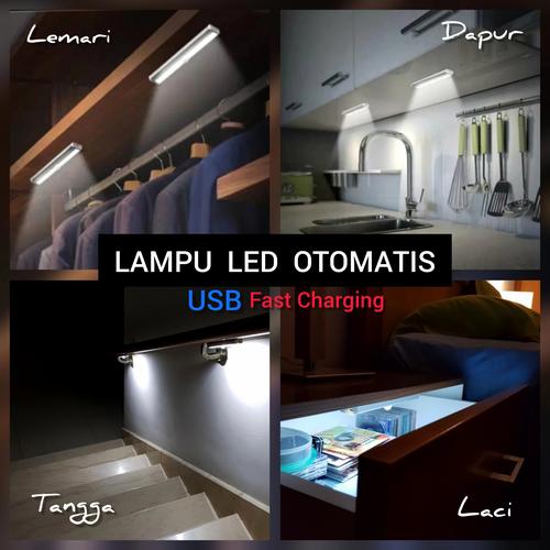 Jual Lampu LED Sensor Otomatis Sensor Gerak Cahaya USB Fast Charging ...
