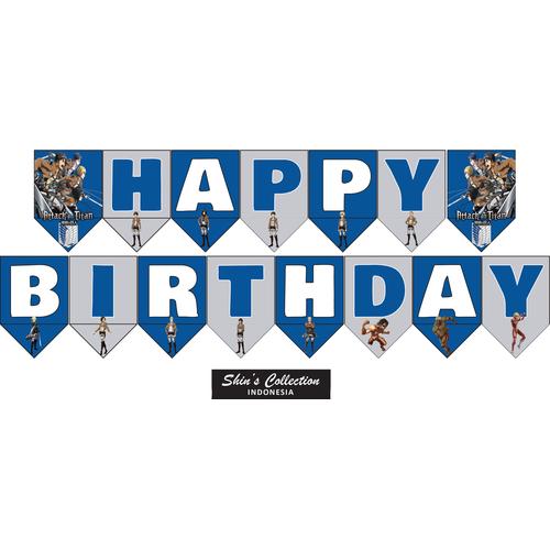 Jual Banner Happy Birthday Attack on titan chibi set - Chibi - Kab ...