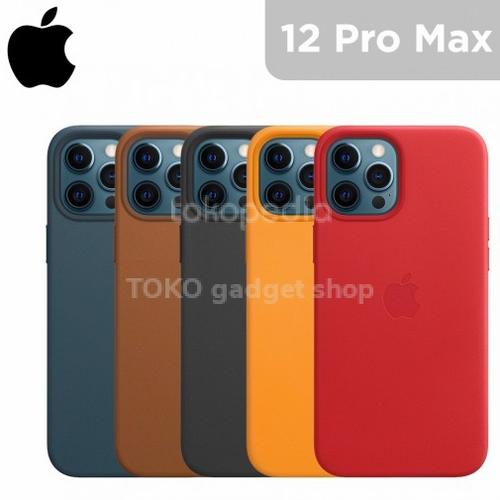 Jual Leather Case iPhone 12 Pro Max With MagSafe Apple Original Casing ...
