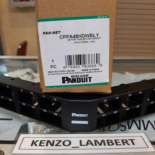 Jual BLANK PATCH PANEL PANDUIT 1RU 48port ANGLED CPPA48HDWBLY / 48 port ...