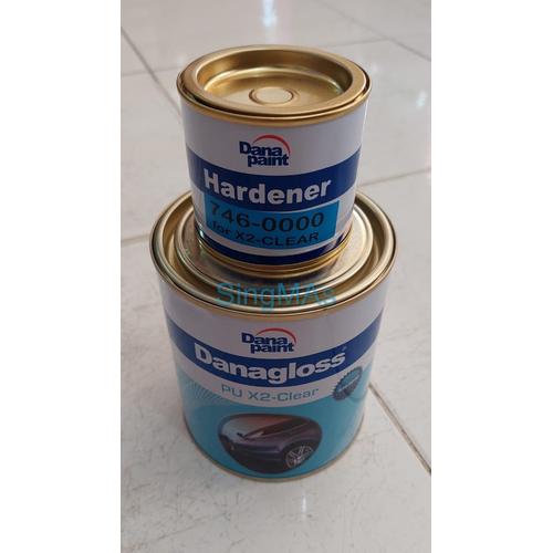 Jual Cat Pernis Vernis Danagloss PU X2 CLEAR 1L Ltr Set X2Clear Dana ...
