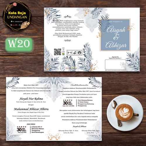 Jual Cetak Undangan Pernikahan / Resepsi Tema "Water Color Grey" - Kab ...