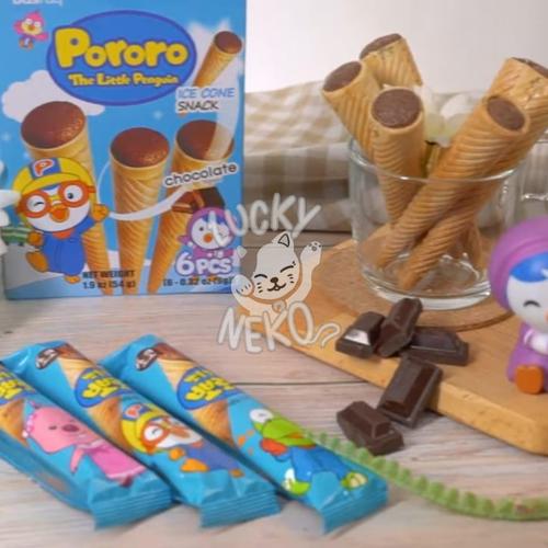 Jual Pororo Bingbing Ice Cone Chocolate / snack impor/ cemilan / snack ...