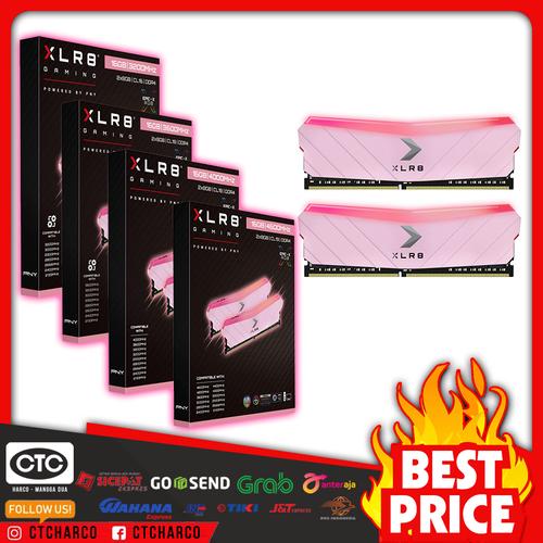 Promo Ram DDR4 PNY XLR8 RGB PINK Edition 16GB (2x8GB) KIT 3200Mhz ...