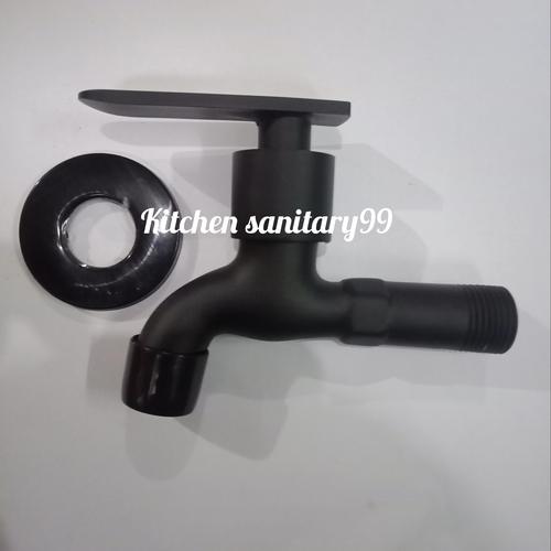 Jual Kran tembok hitam stainless / kran dapur / kran cuci tangan ...