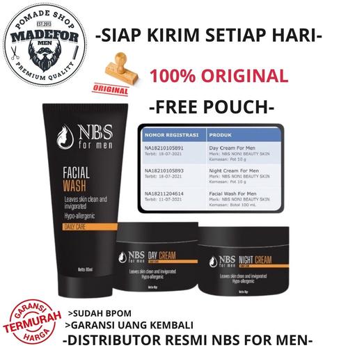 Promo NBS FOR MEN PAKET NBS FOR MEN SKINCARE NBS FOR MEN FREE POUCH ...