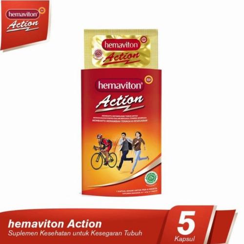 Jual HEMAVITON ACTION MULTIVITAMIN KAPSUL SUPLEMEN KESEHATAN 1 STRIP ...