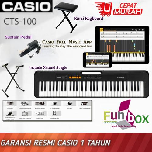Jual Keyboard Casio CTS 100 / CTS100 / CT-S 100 / CT-S100 Slim Original ...