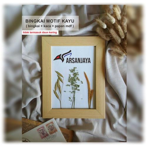 Jual [ Bingkai Foto ] Pigura Aesthetic motif kayu - A5 (14x21) - Kota ...