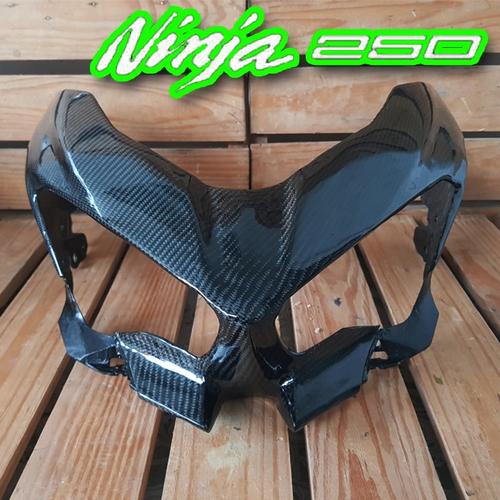 Jual Batok kedok cover headlamp ninja 250 fi new carbon karbon - Kab ...
