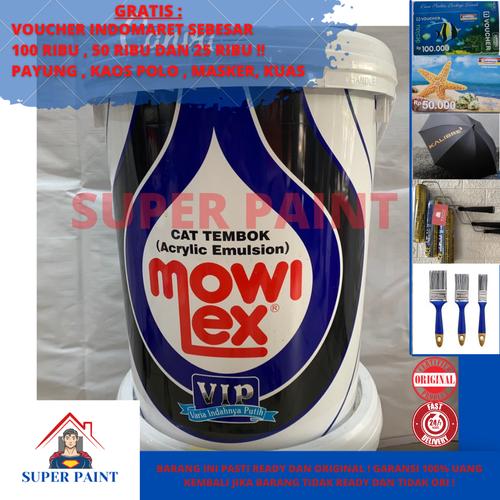 Jual CAT TEMBOK MOWILEX EMULSION VIP E1000 PUTIH PRIMA 20L PAIL ...