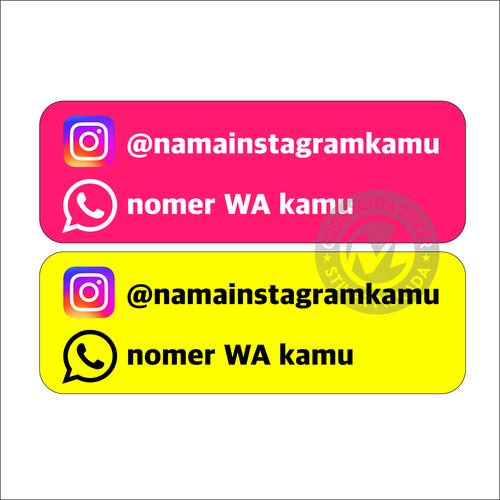 Jual stiker vinyl promosi wa dan instagram - 60x20cm - Kota Tangerang ...