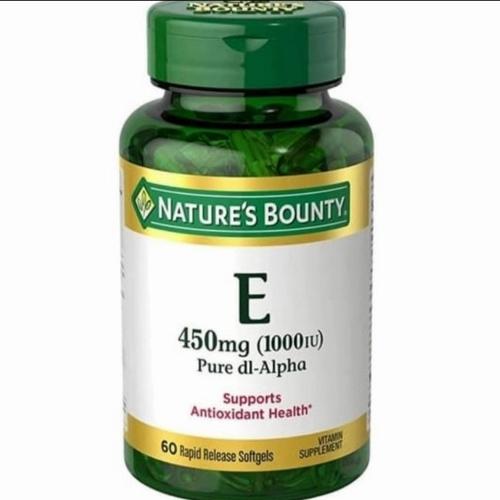 Jual nature's bounty vitamin e 450mg 1000iu pure dl alpha 60.softgel ...