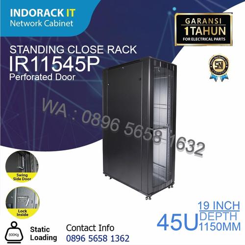 Promo Rack Server INDORACK Perforated Door Close Rak 45U D.1150mm ...