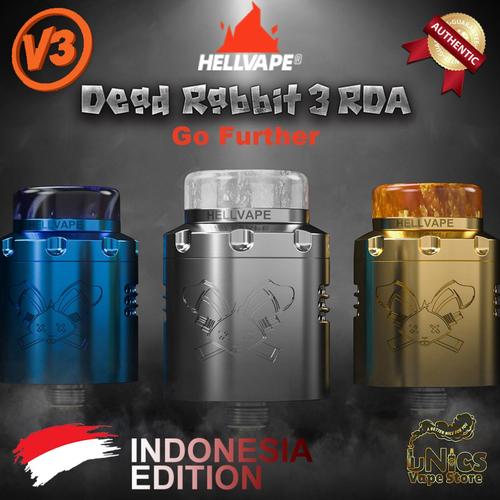 Promo HELLVAPE RDA DEAD RABBIT V3 Indonesia Editon 24mm 810 RDA 3 AUTHENTIC - RED - Kab ...