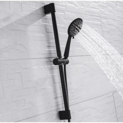 Jual tiang shower black hitam/ shower tiang black hitam plus kran ...