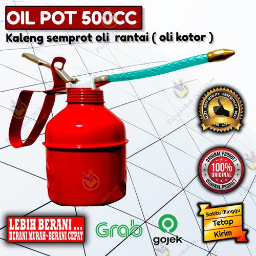 Jual oil pot 500cc oil can kaleng semprot oli kotor oli rantai ...