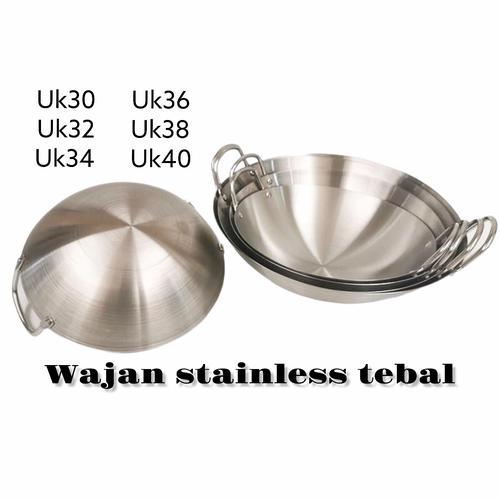 Jual Wajan / Kuali stainless tebal Subron - 40cm - Kota Bandung - Indho ...