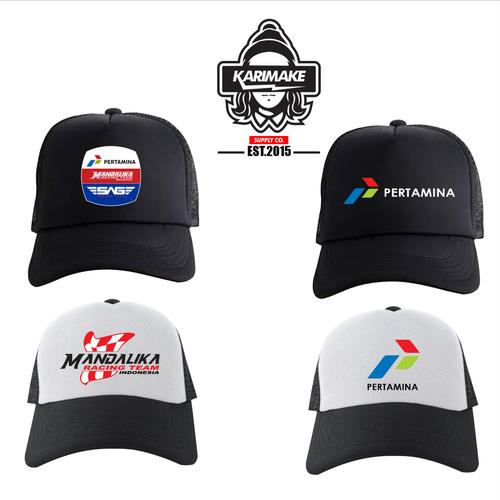 Jual Topi Trucker PERTAMINA MANDALIKA RACING Logo BUMN Topi Jaring ...