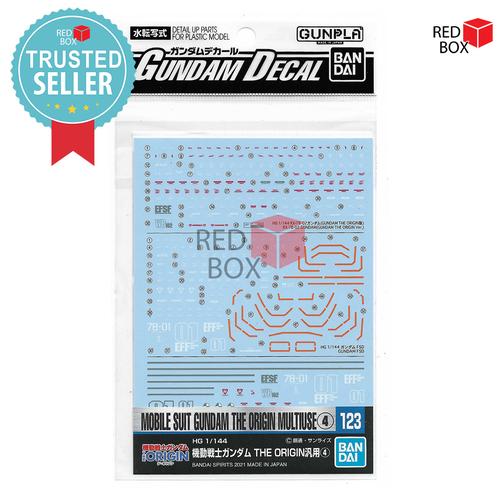 Jual Bandai Decal HG Gundam The Origin Multiuse 4 No 123 Water Slide ...