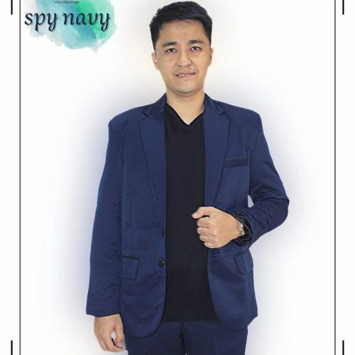 Jual BLAZER PRIA SPY NAVY - Jas Formal Biru Cowok Resmi Kantor Kerja ...
