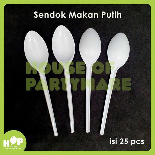 Jual Sendok Makan Putih / Sendok Plastik Putih Kokoh Tebal - UNO isi 25 ...
