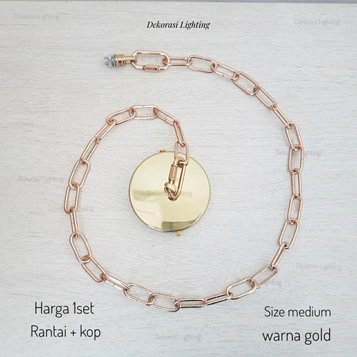 Jual Rantai medium + kop plafon untuk dekorasi lampu gantung 1set ...