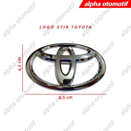Jual Logo Emblem Stir Mobil Toyota Chrome Steer Car 65mm x 44mm ...