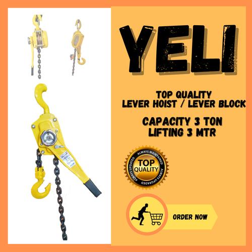 Jual [DTU] Lever Block Lever Hoist Kotrek Rantai YELI cap. 3 Ton x 3 ...